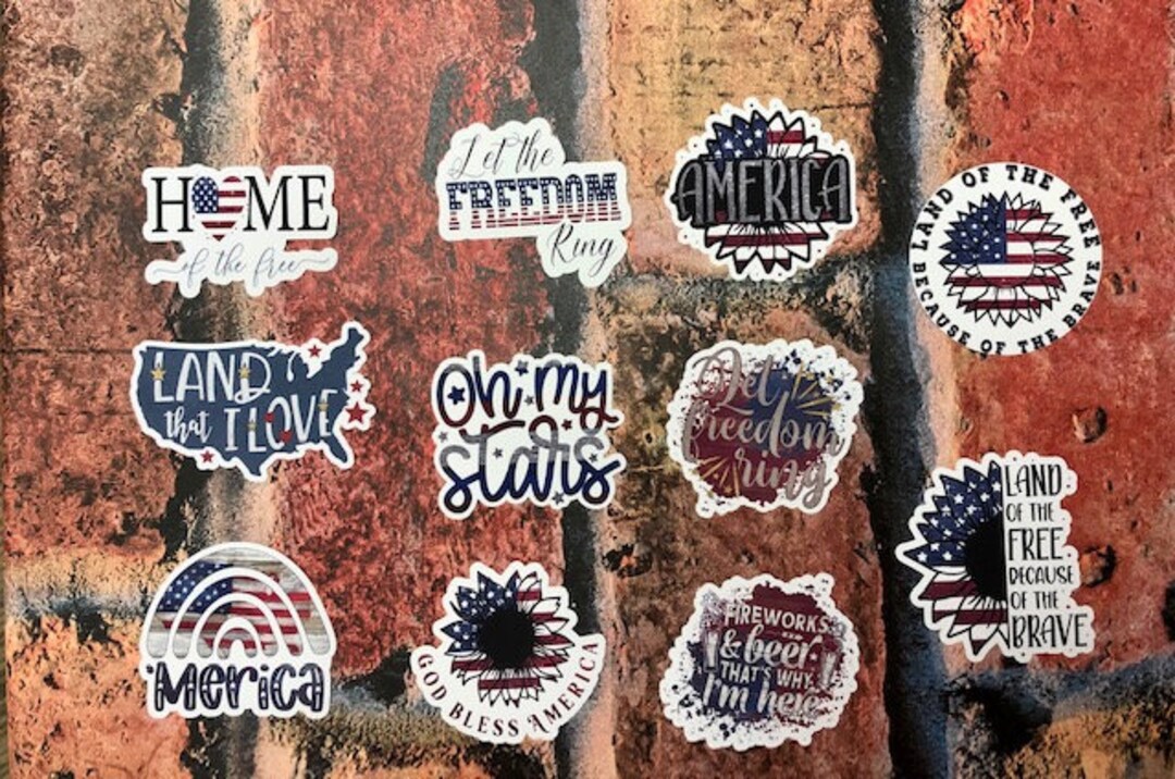 Patriotic Stickers | Patriotic | Memorial Day | Veteran's Day | 4th of ...