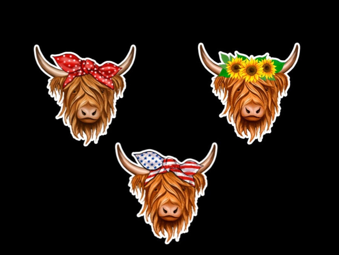 Highland Cows, Highland Cow Stickers, Planner Stickers, Gift for Cow ...