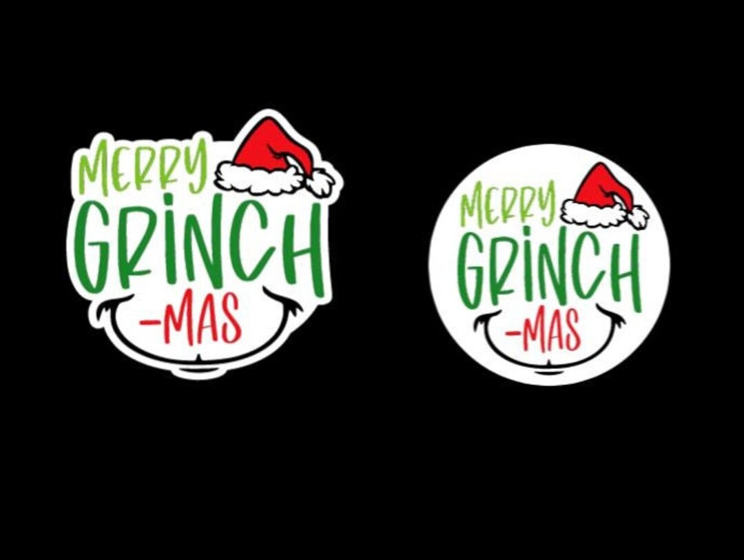 Merry Grinchmas Grinchmas Merry Grinchmas Stickers Christmas Stickers ...