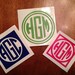 Circle Monograms OUTDOOR VINYL choose Your Size, Color, and Style - Etsy