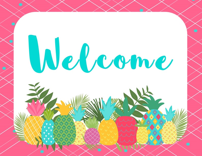 Classroom Door Sign | Personalized Classroom | Pineapples ~ Pineapple ...