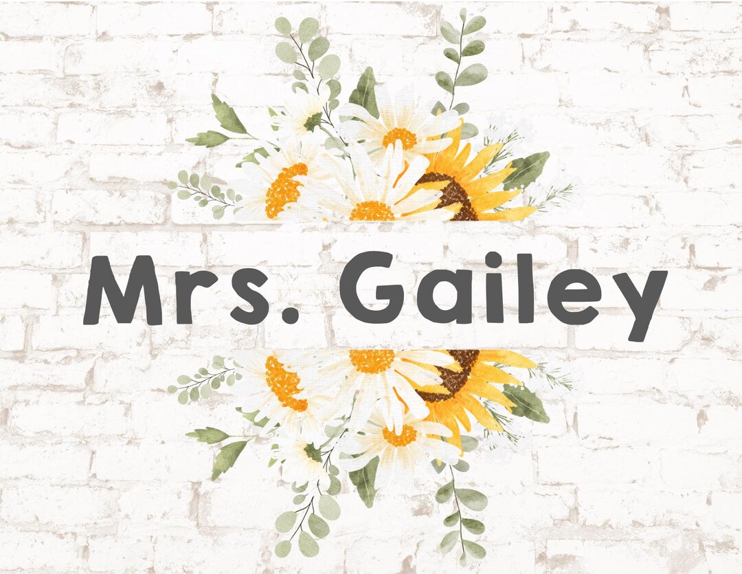 Classroom Door Sign, Personalized Classroom, Sunflower Theme ...
