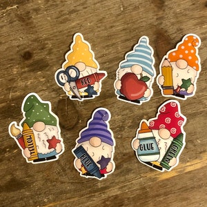 Back to School Gnomes Back to School Stickers Gnome Stickers Teacher ...