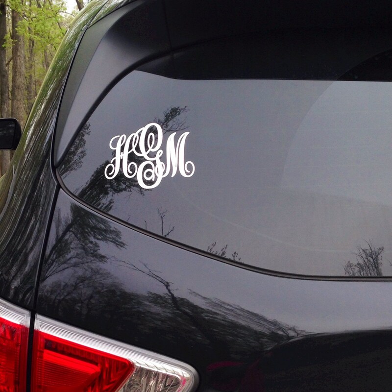 Car Monogram Decal - Etsy