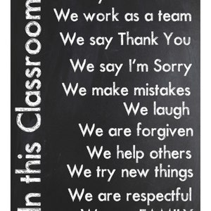 Classroom Sign in This Class We - Etsy