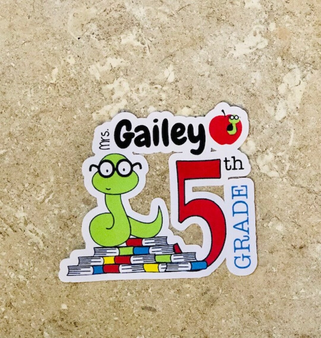 Personalized Elementary School Teacher Sticker | Teacher Sticker ...