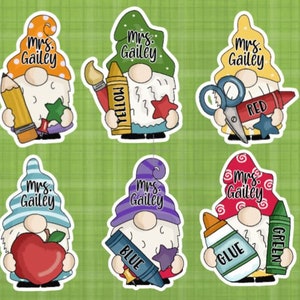 Back to School Gnomes Back to School Stickers Gnome Stickers Teacher ...