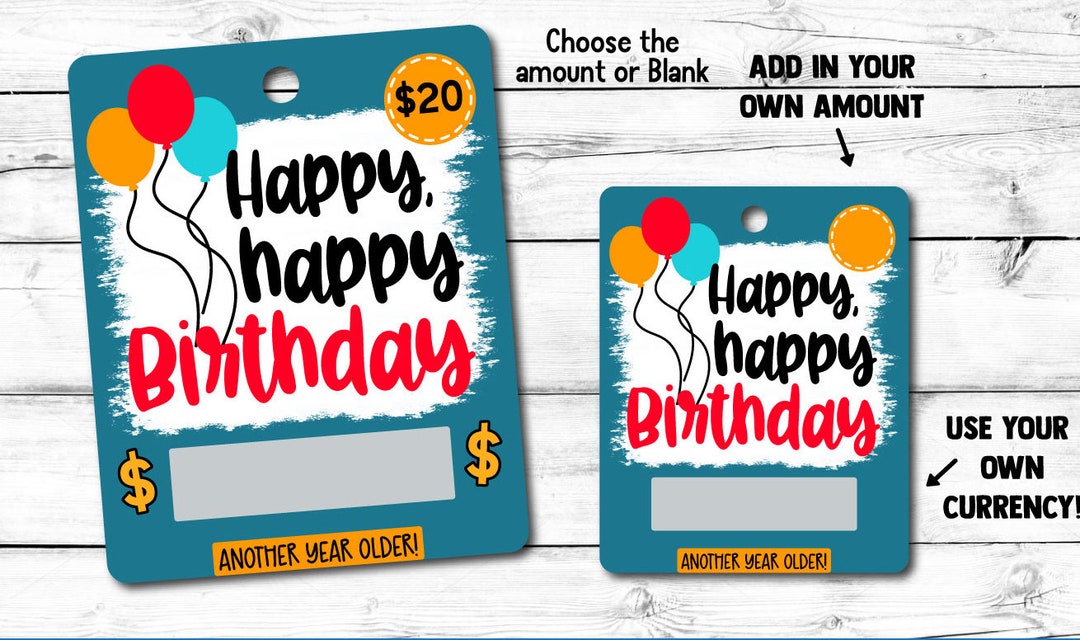 Happy Birthday Money Card, Money Card, Birthday Money Holder, Money ...