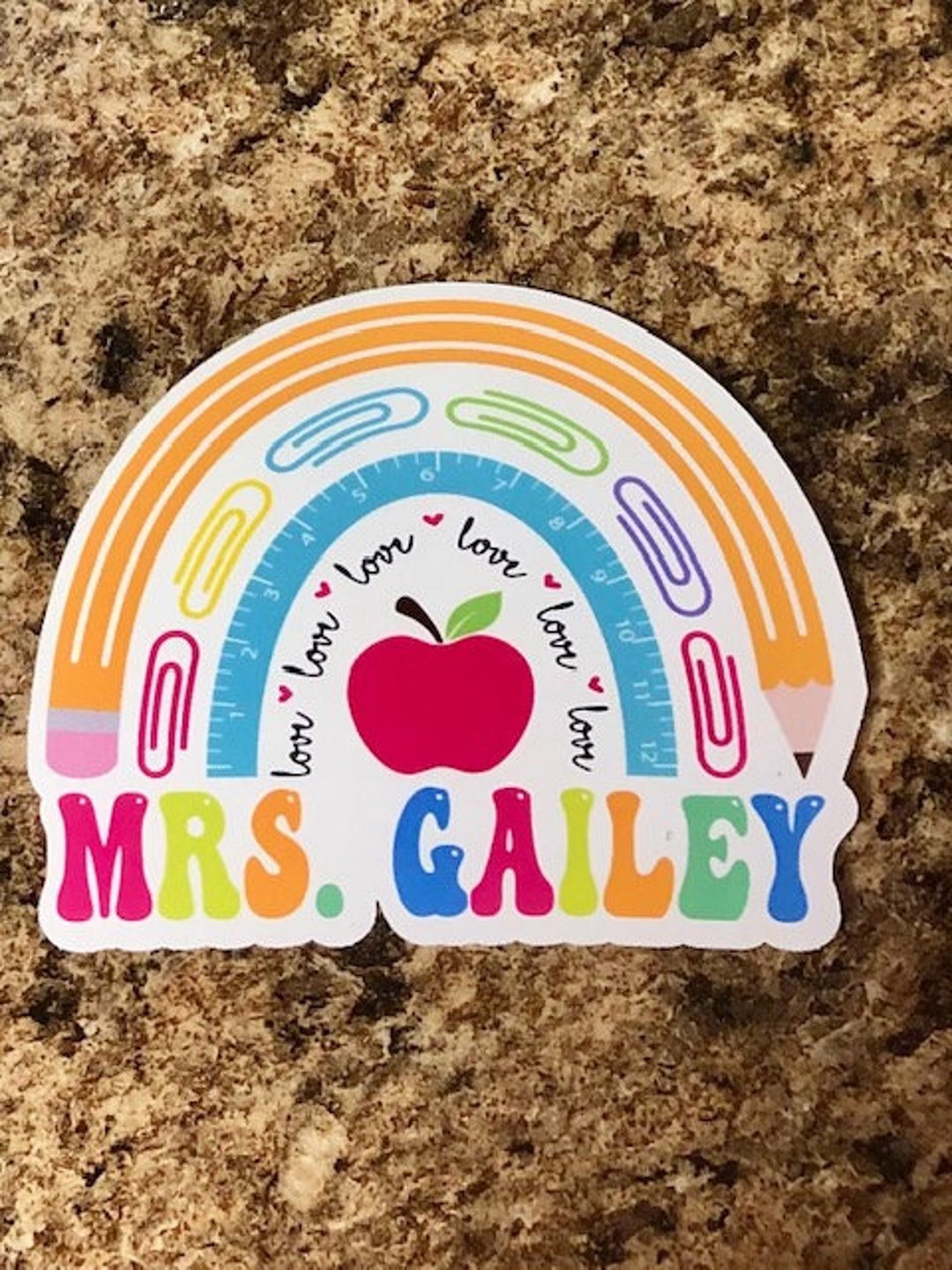 Personalized Teacher Sticker | Teacher Sticker| Sticker for | Laptop ...