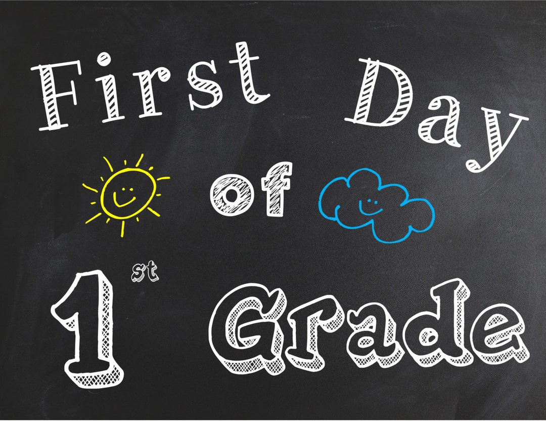 First Day of School Poster/sign ~ Instant Download~ Printable ~ Grades ...