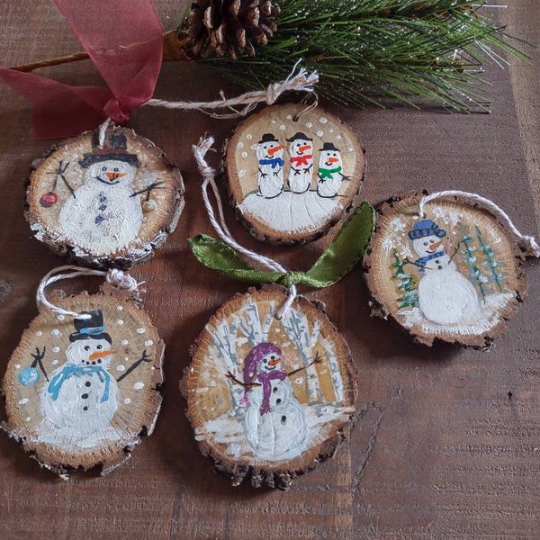 Wood Slice Christmas Ornaments - Etsy