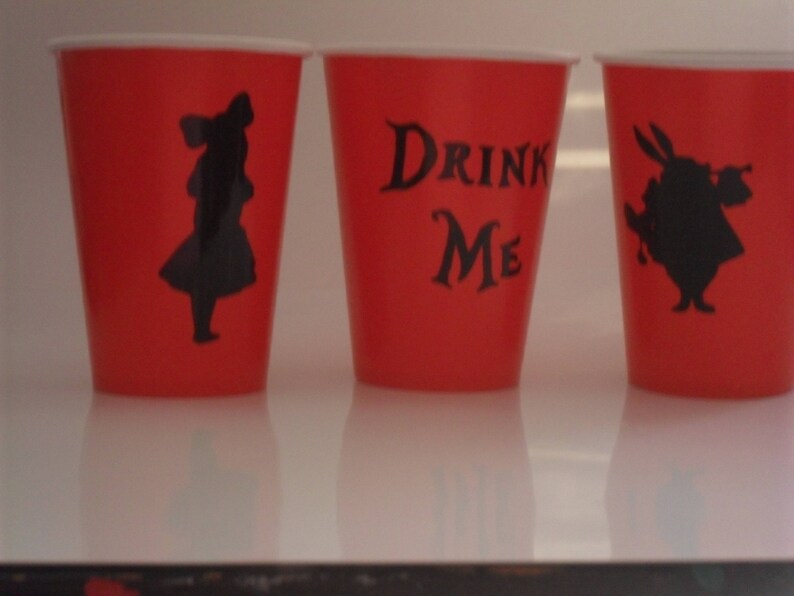 Alice in Wonderland White Rabbit Party Cups /mad Hatter Party - Etsy