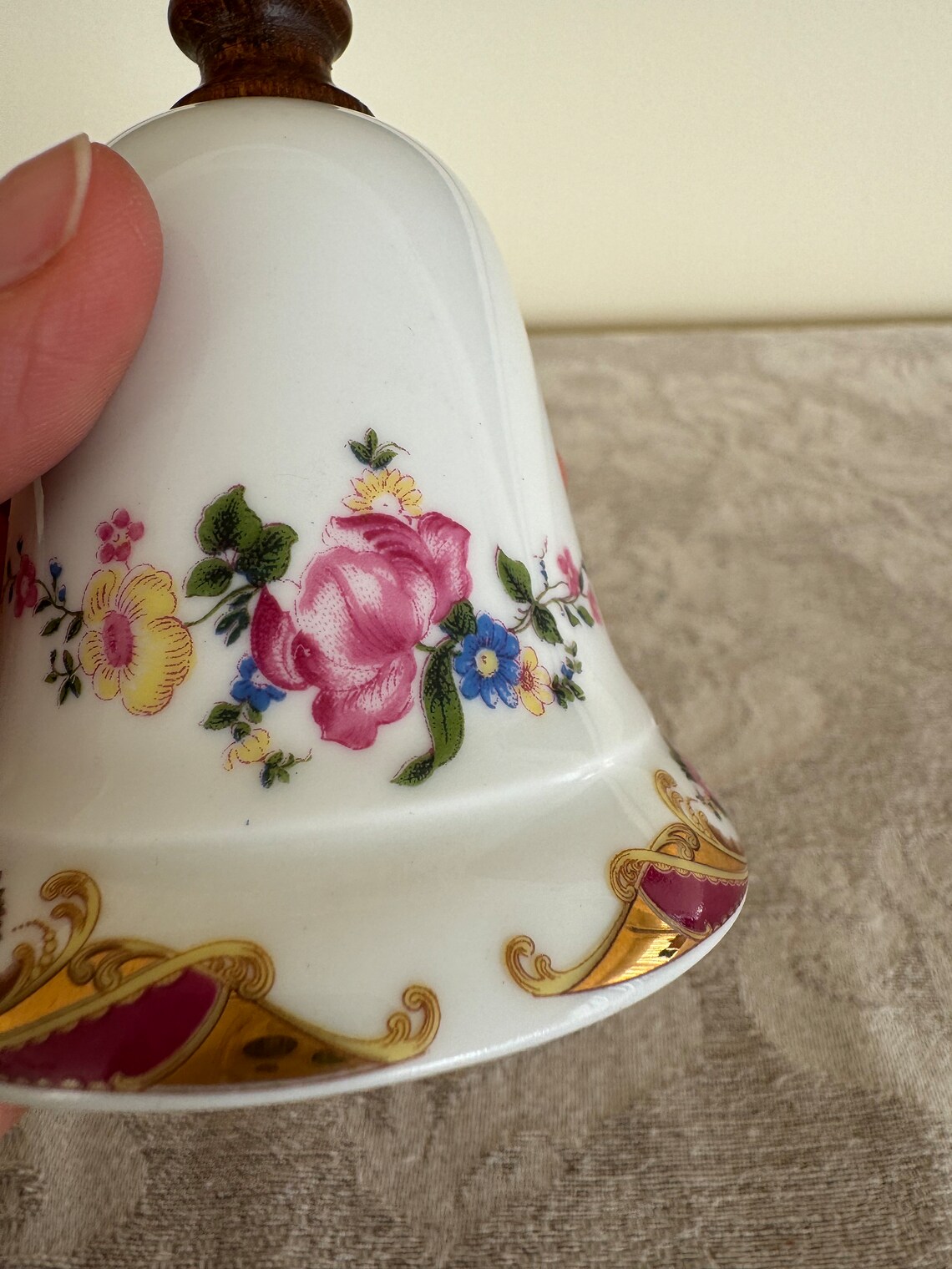 LIMOGES BELL DECORATED by Hand, Porcelain Bell, Collectible, Decorative ...