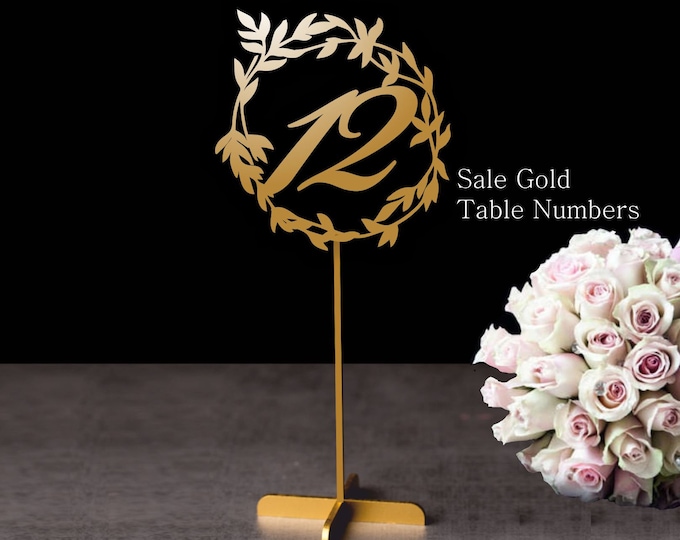 Wedding Table Numbers. Wedding Signs. Table Numbers Gold. - Etsy