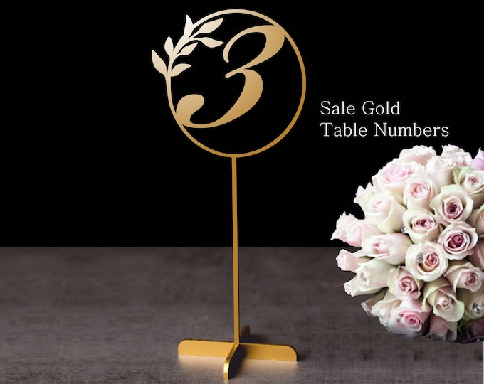 Table Numbers wedding Table Numbers Elegant Gold Table | Etsy