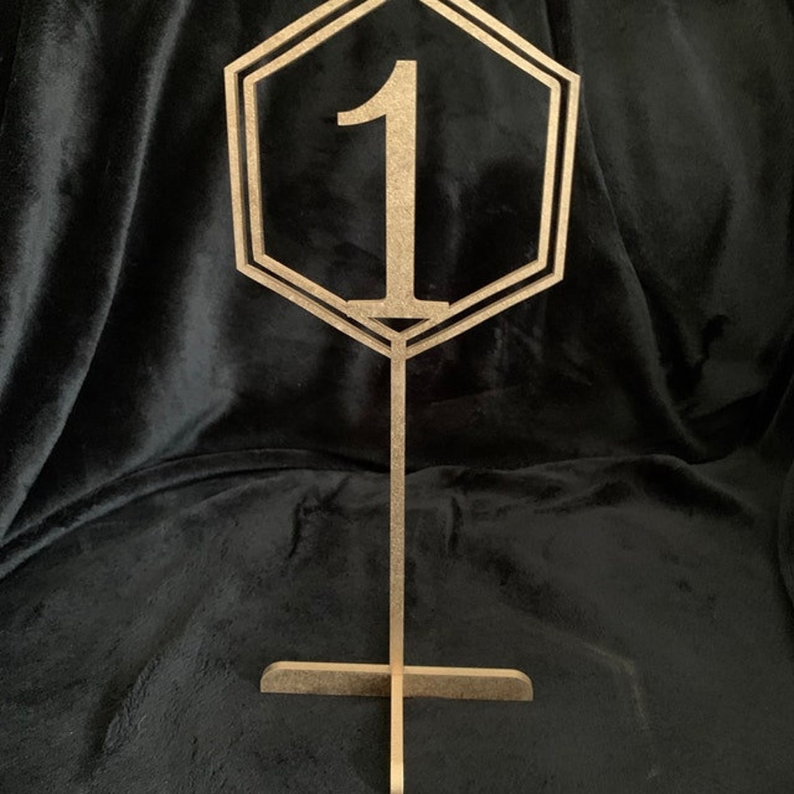 Hexagon Table Numbers.wedding Signs.table Numbers Gold Table - Etsy