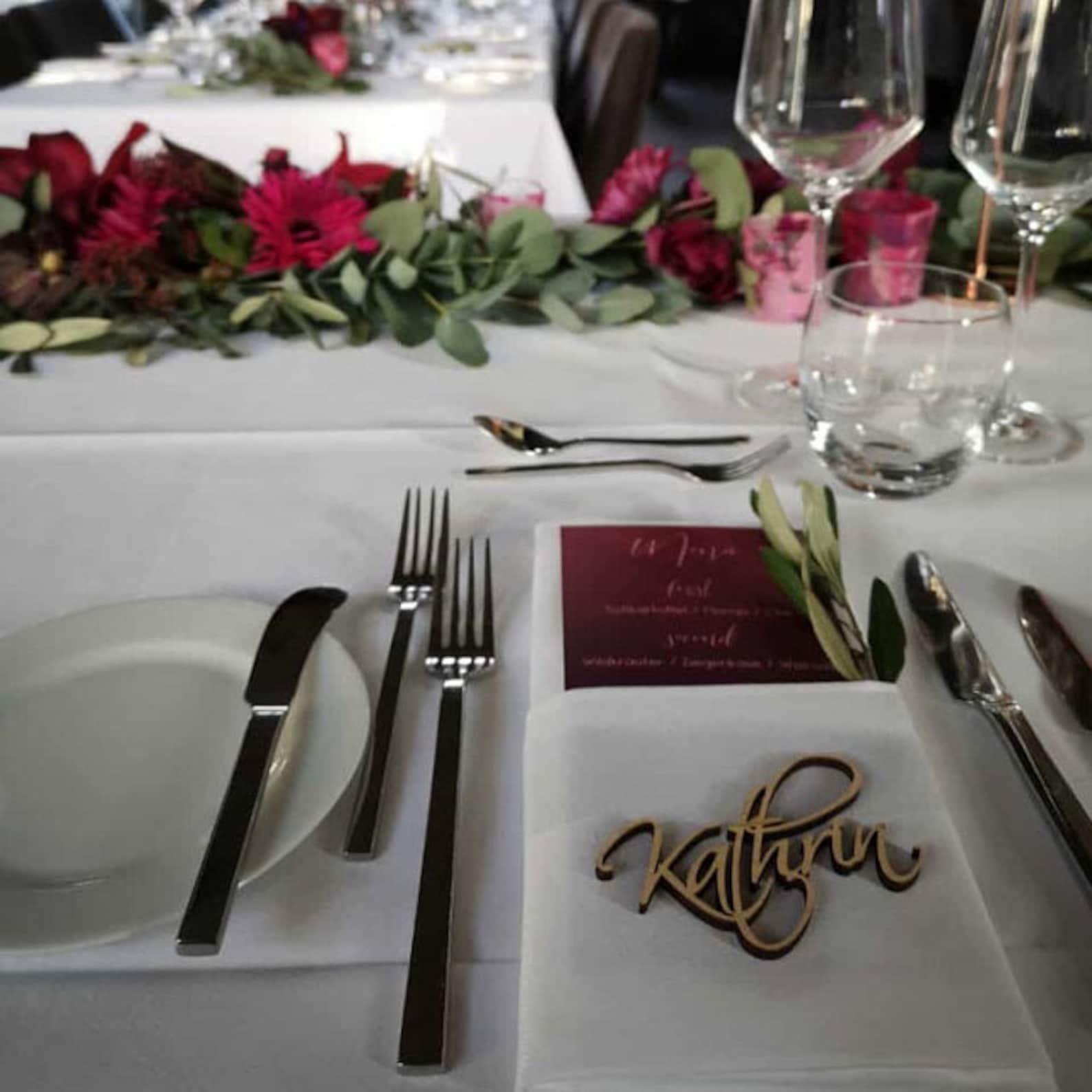 Personalized Wooden Wedding Place Seating Cards Rustic Plywood - Etsy