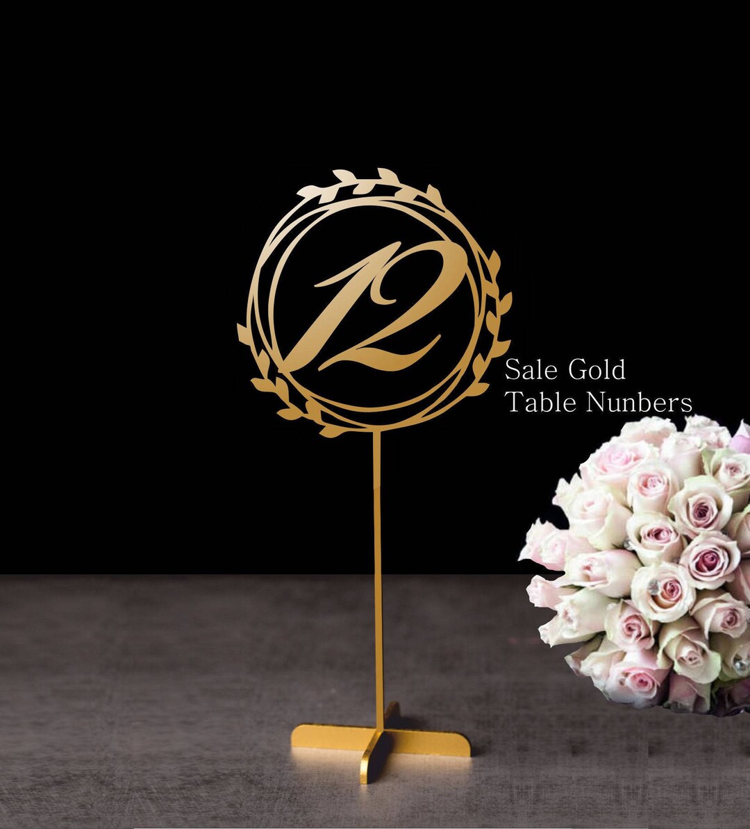 Table Numbers -wedding Table Numbers- Elegant Gold Table Numbers ...