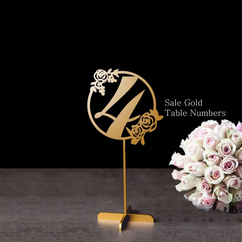 Table Numbers wedding Table Numbers Elegant Gold Table | Etsy