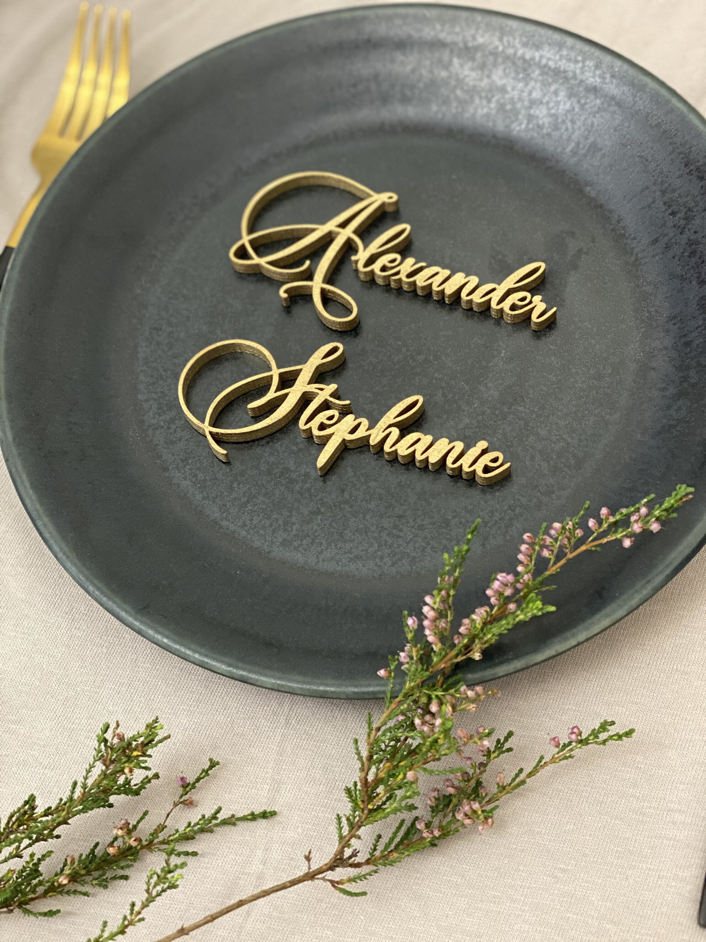 Wedding Place Cards Table Decor Laser Cut Names Personalized Place ...