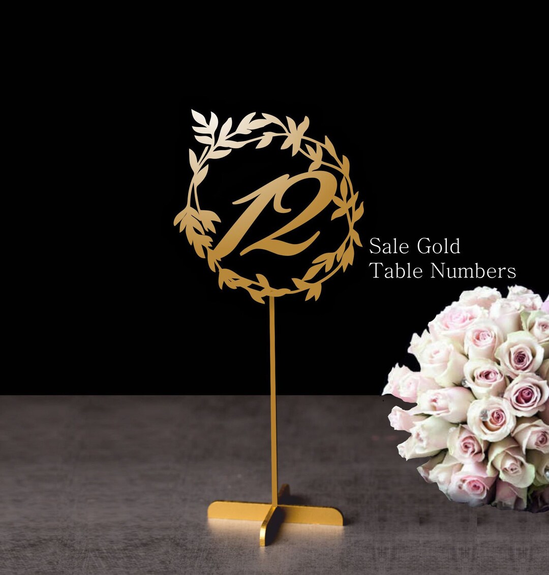 Wedding Table Numbers. Wedding Signs. Table Numbers Gold. Rustic Signs ...