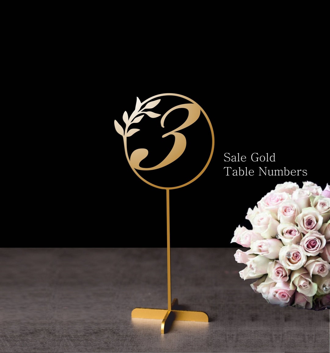 Table Numbers -wedding Table Numbers - Elegant Gold Table Numbers ...