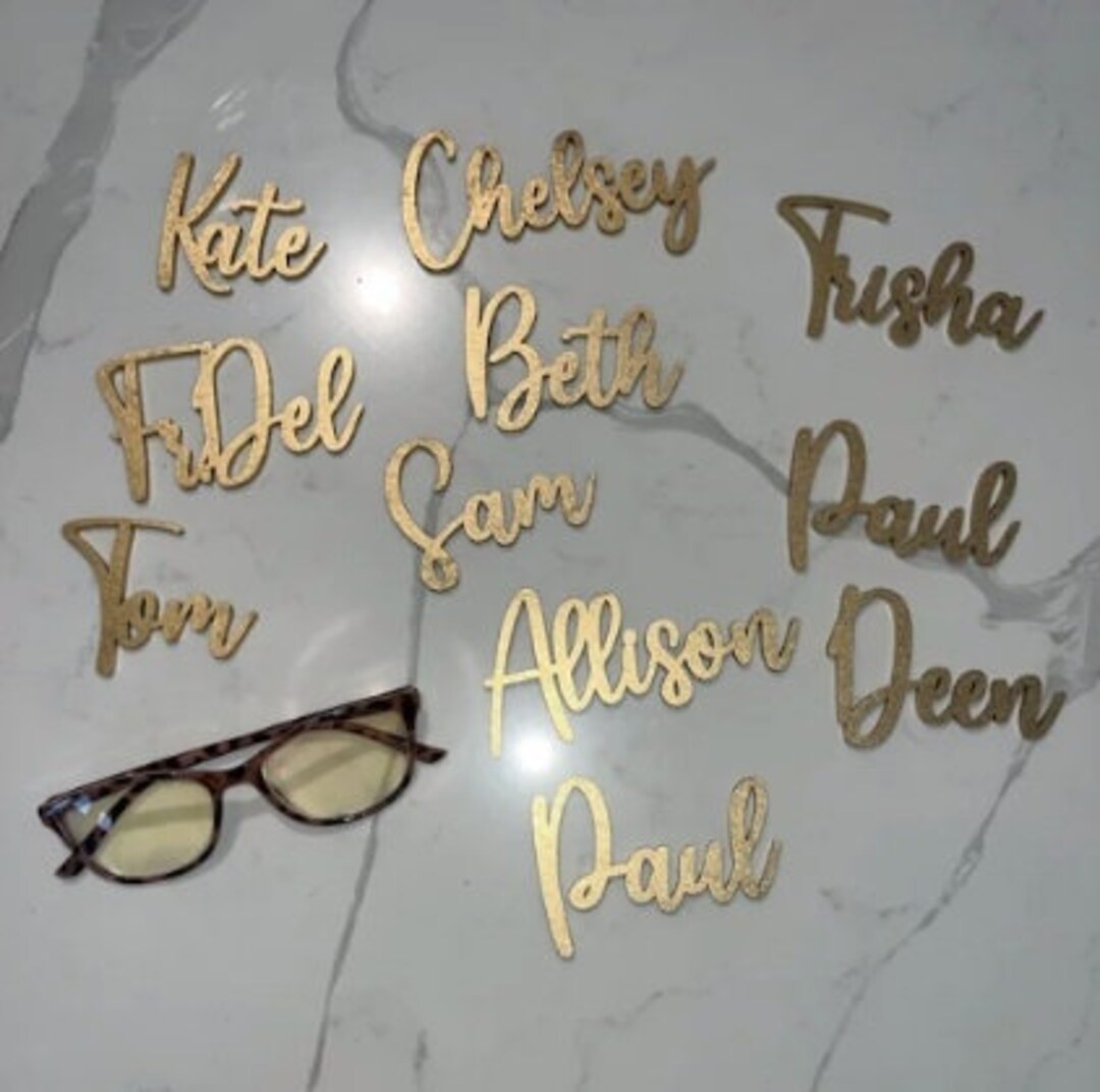 Personalized Wooden Place Cards , Name Plates for Wedding , Wood Laser ...