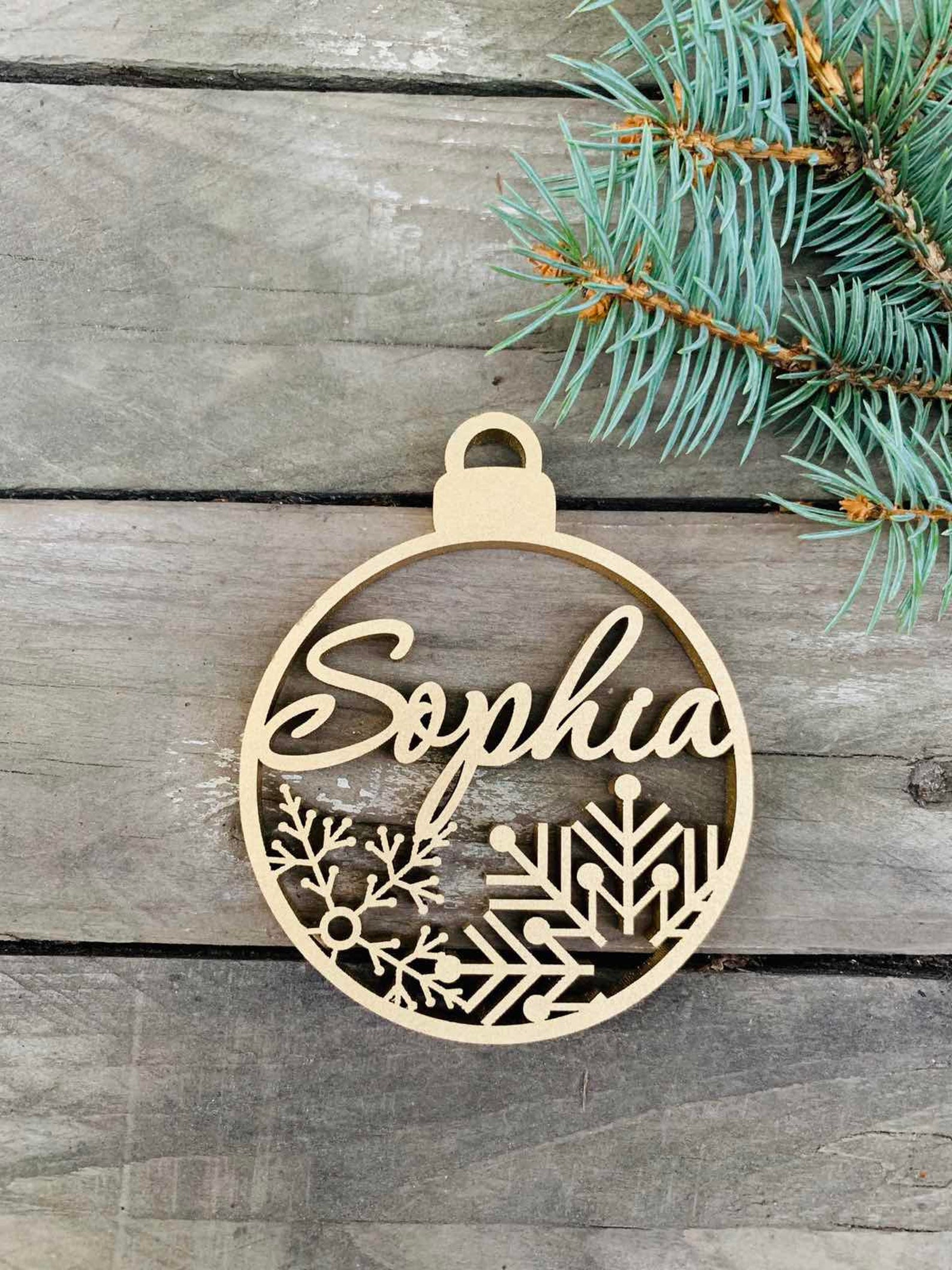 CHRISTMAS Wood Decor Christmas Baubles Personalized Ornament - Etsy