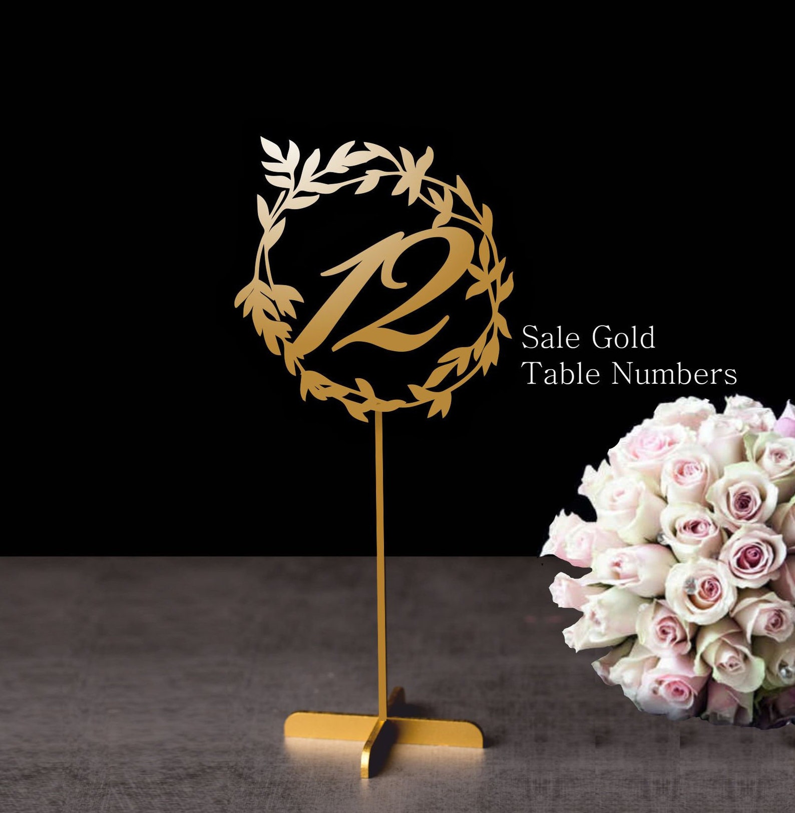 Wedding Table Numbers. Wedding Signs. Table Numbers Gold. Rustic Signs ...