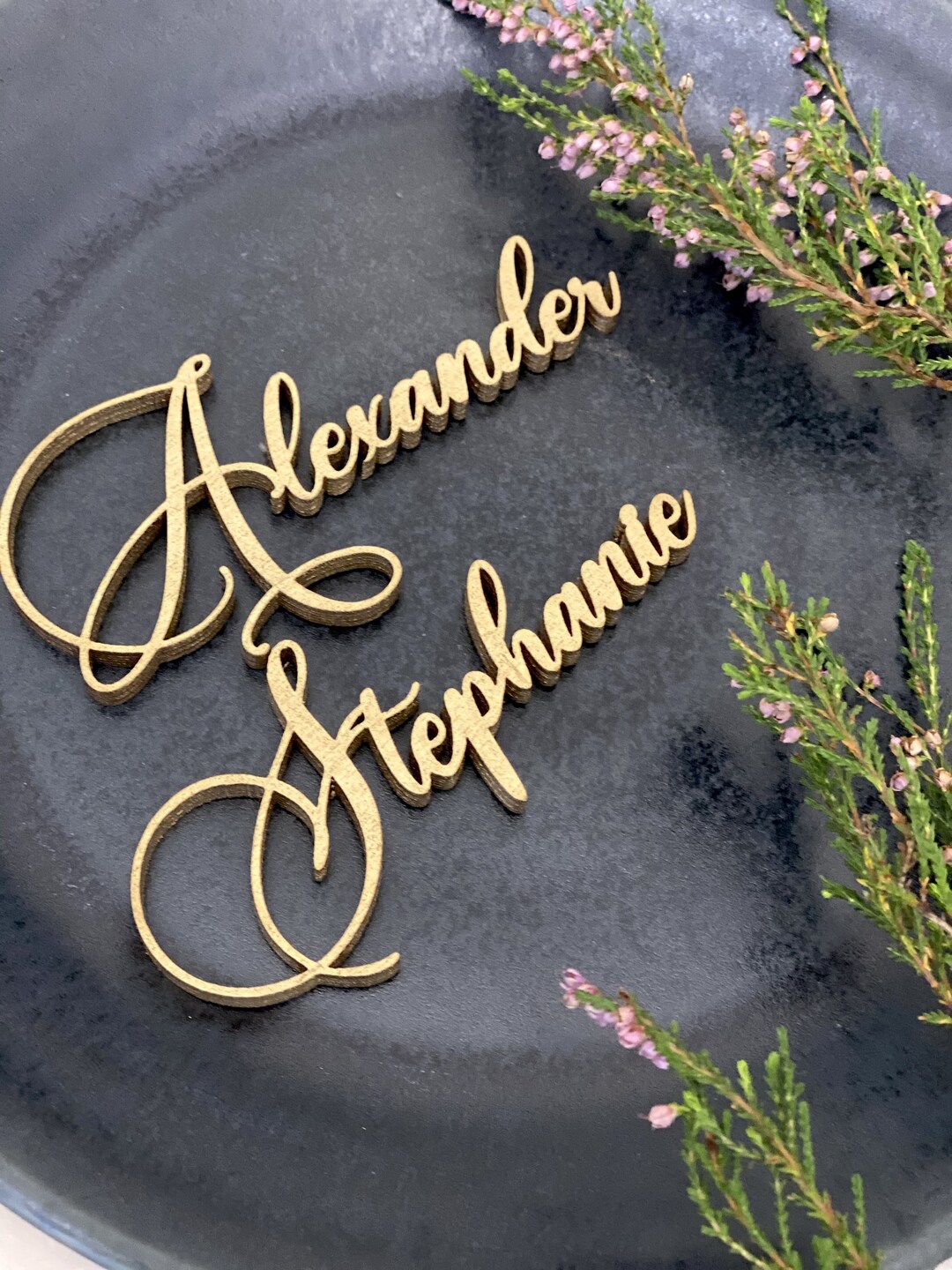 Wedding Place Cards Table Decor Laser Cut Names Personalized Place ...