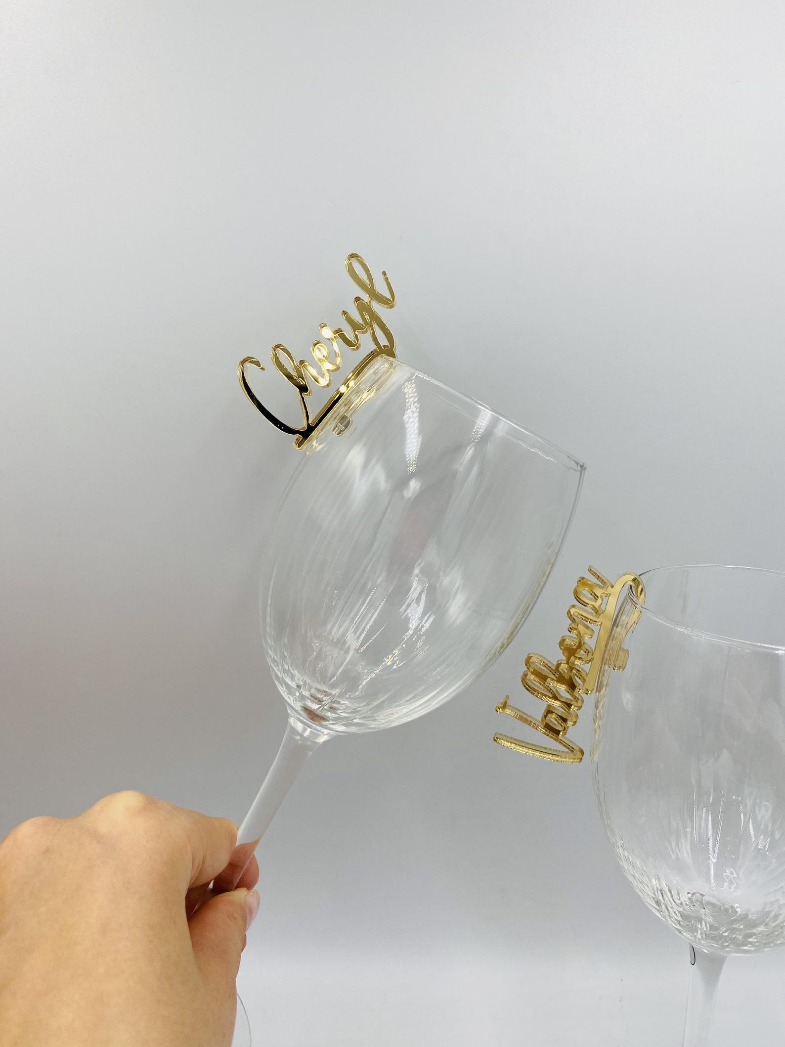 Custom Wedding Wine Glass Charms Personalized Name Tags Cocktail Drink ...