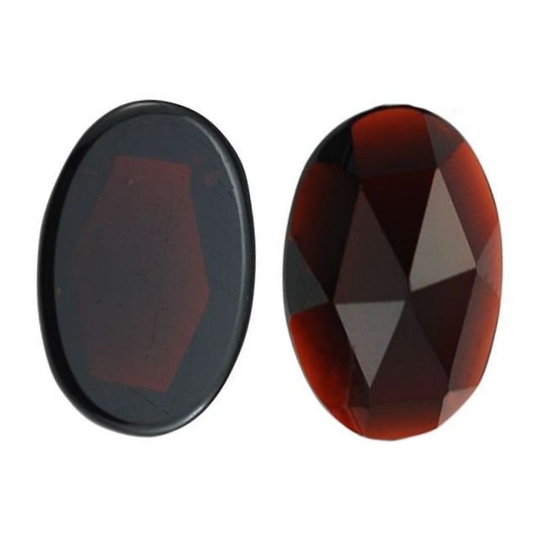Antique Bohemian Style Rose Cut Garnet | Oval Loose | Sold Individually ...