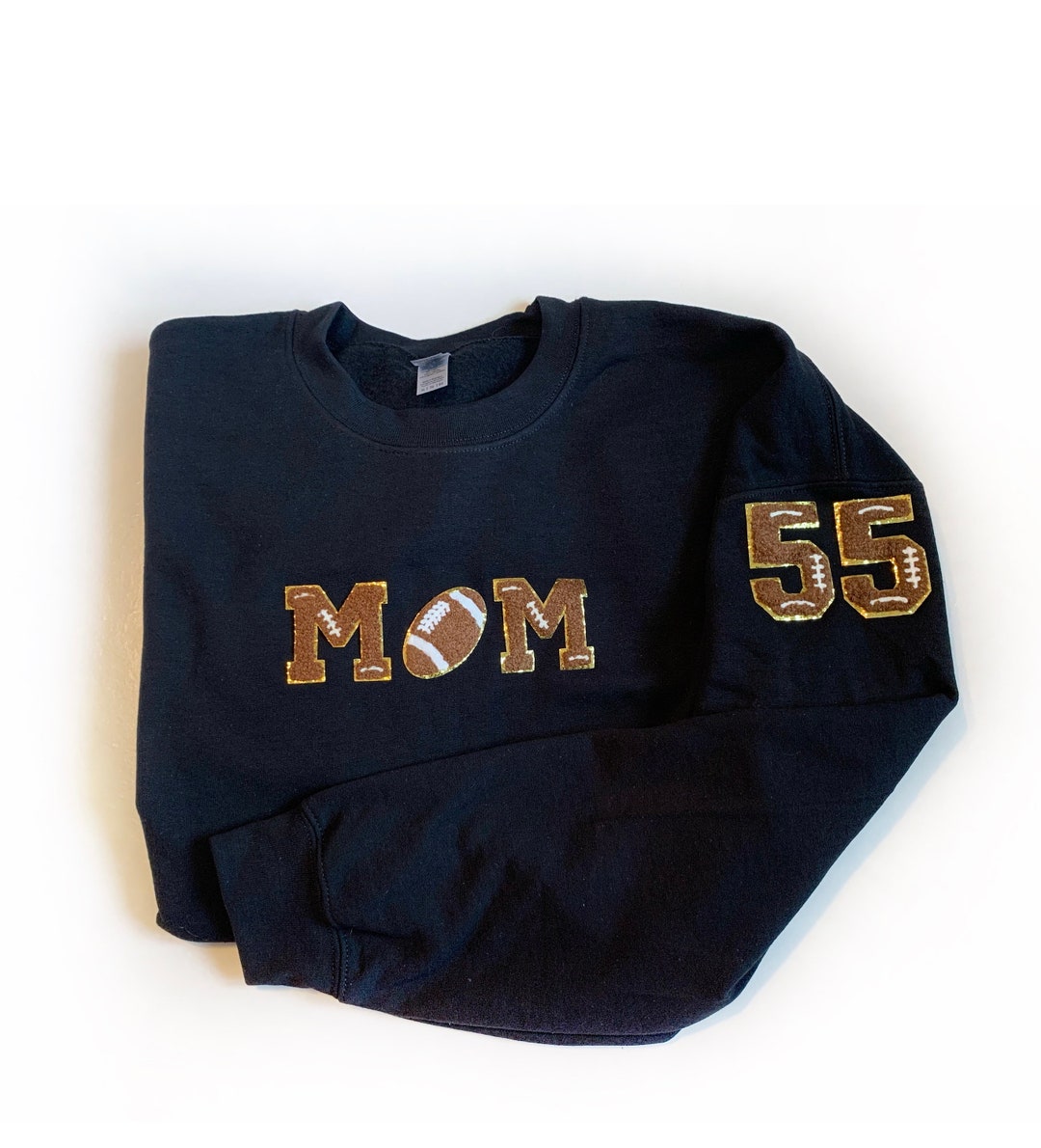 Personalized Football Mom Crewneck With Chenille Letters, Football ...