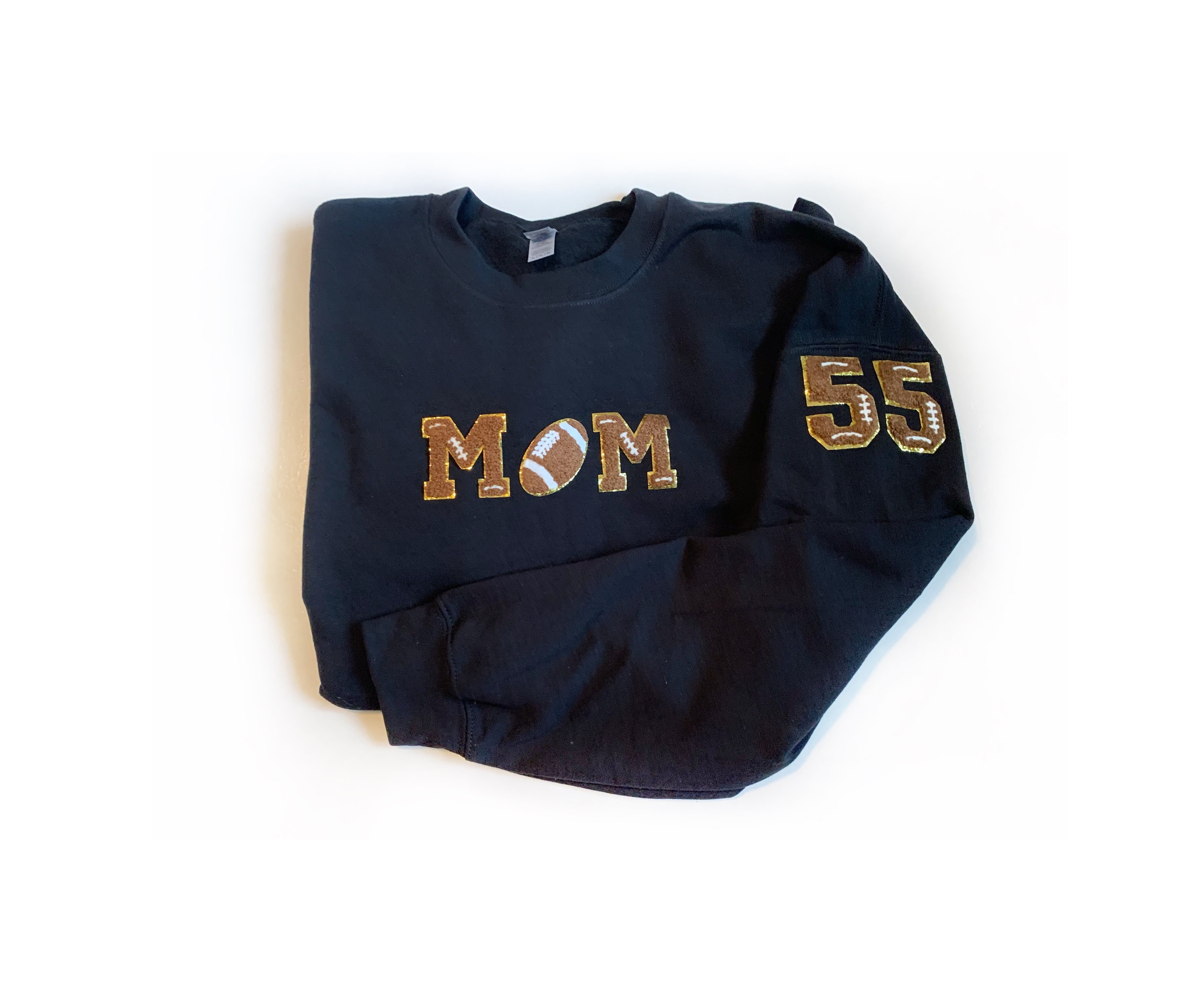 Personalized Football Mom Crewneck With Chenille Letters, Football ...