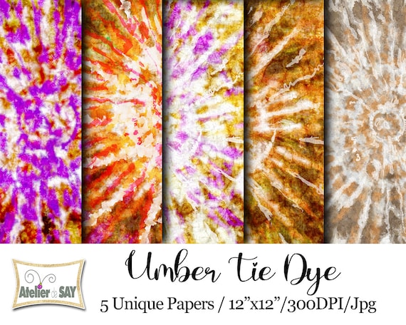 TIE DYE Printable Paper Bundle/tie Dye Digital Pattern/fall | Etsy
