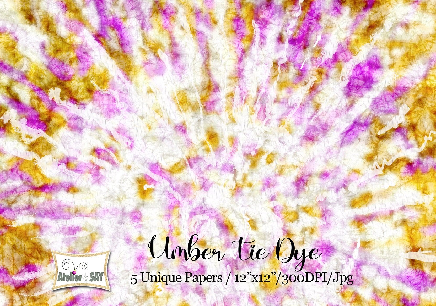 TIE DYE Printable Paper Bundle/tie Dye Digital Pattern/fall Scrapbook ...