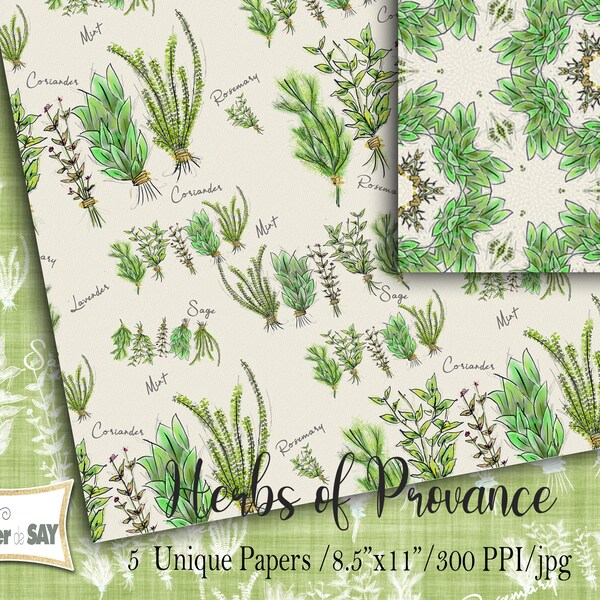 Botanical Digital Paper - Etsy