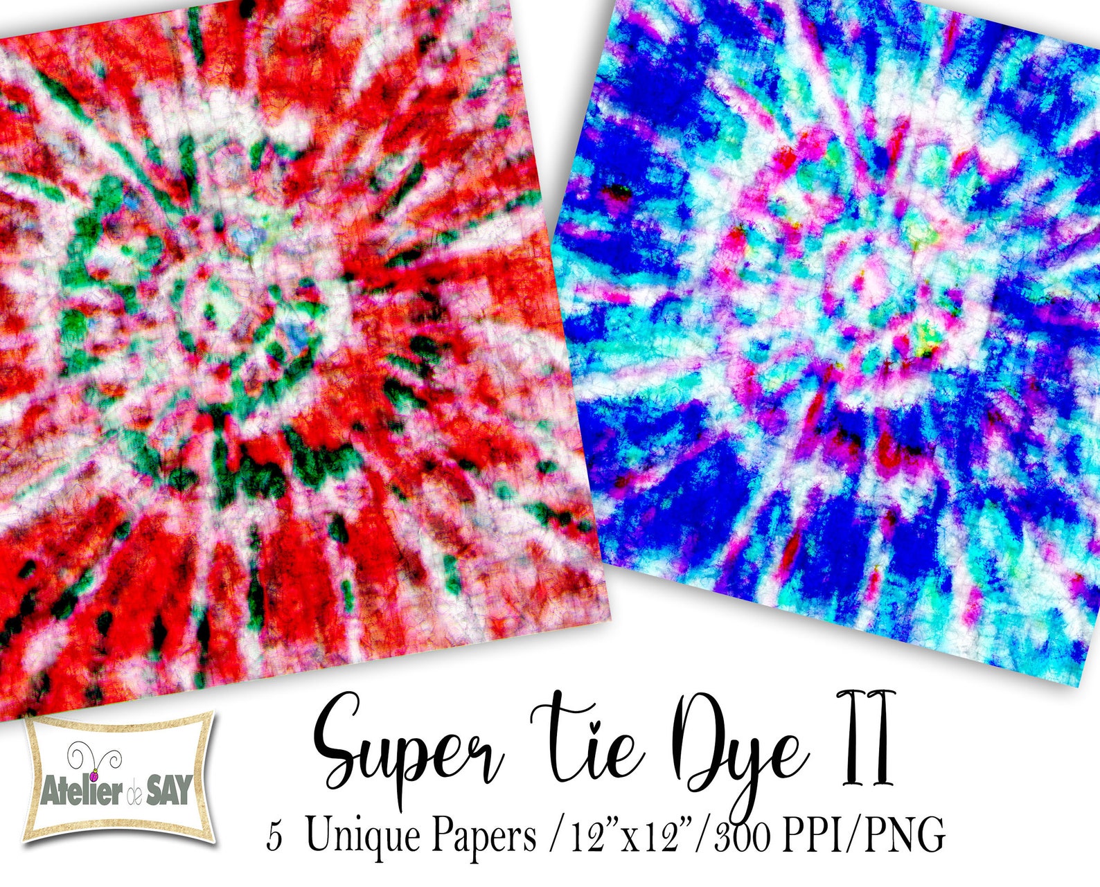 TIE DYE Digital Paper/batik Digital Paper/hippie Digital Paper/tie Dye ...