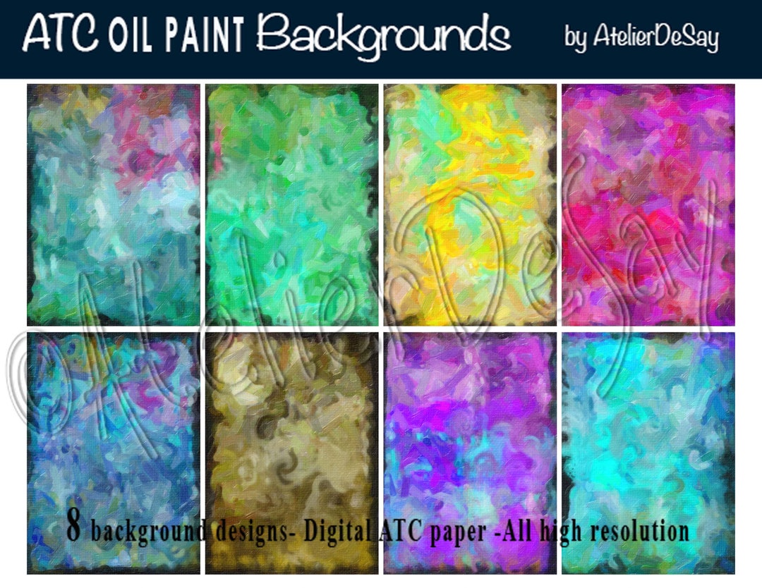 Printable ATC Cards,printable ATC Background,collage Sheet Set ...