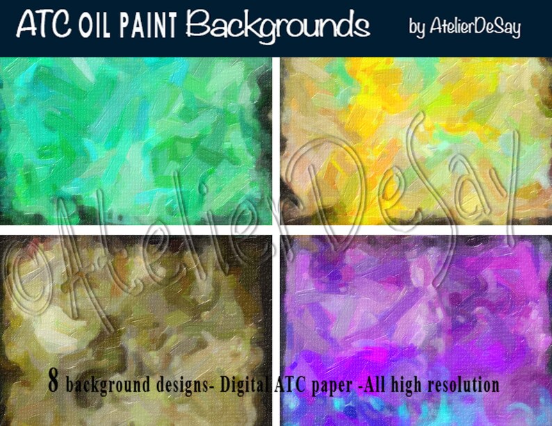 Printable ATC Cards,printable ATC Background,collage Sheet Set ...