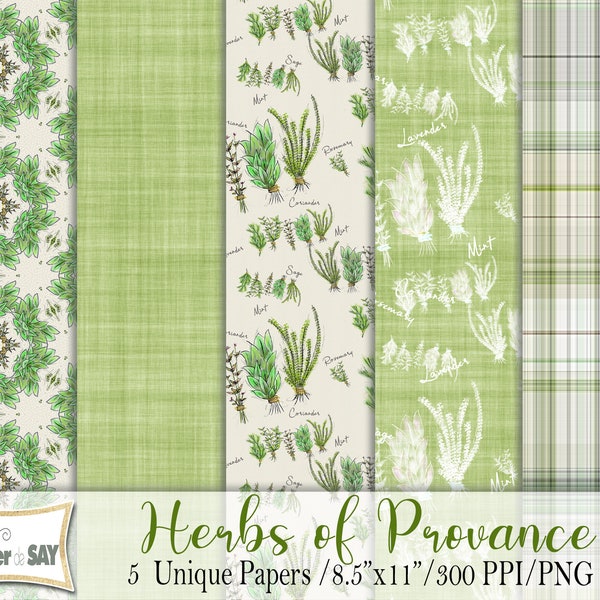 Watercolor Herbs - Etsy