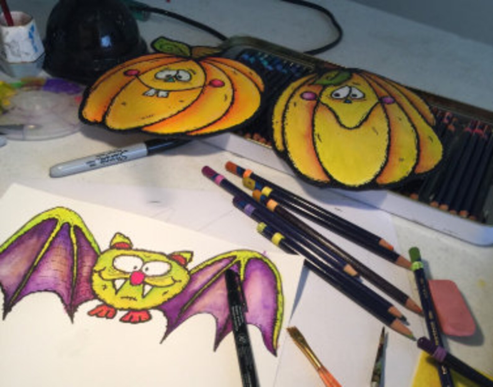 Halloween Digital Stamps/cute Bat Stamp/instant Download/halloween ...