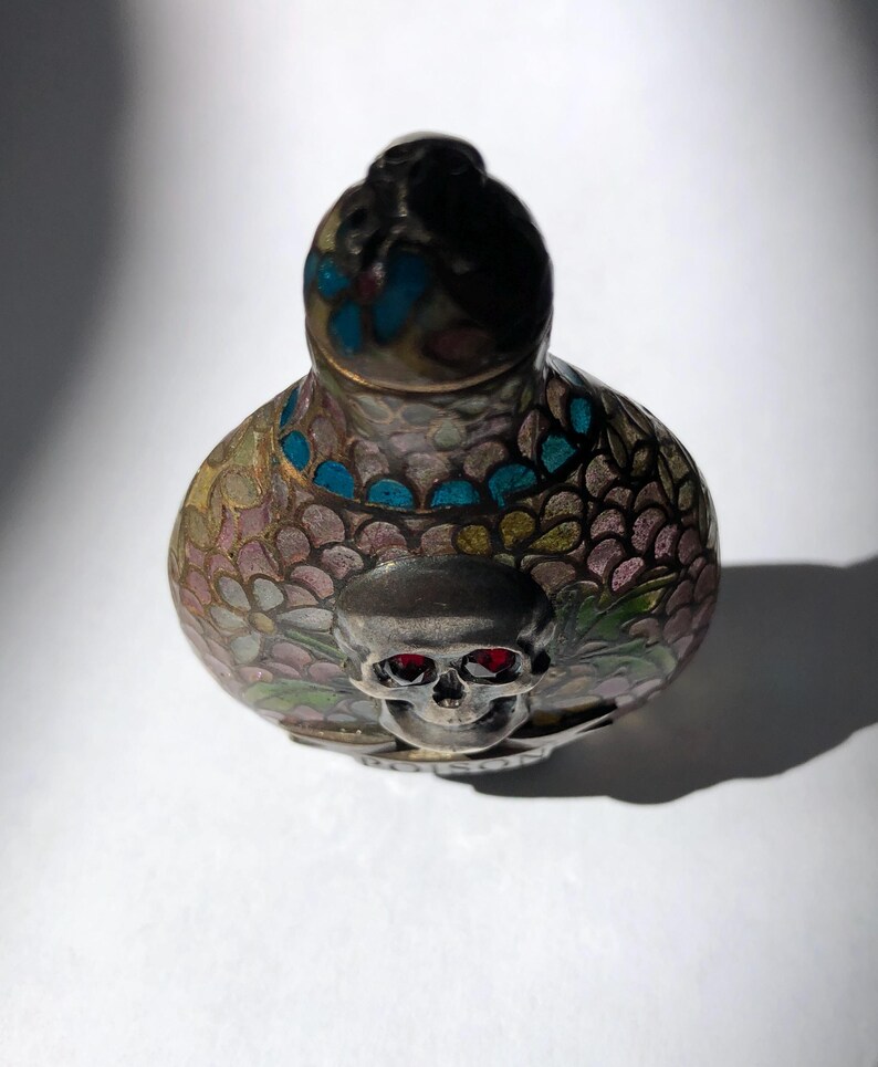 Antique Chinese Poison Snuff Bottle Handmade Silver Skull & Crossbones ...