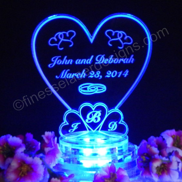 Acrylic Wedding Cake Topper - Etsy