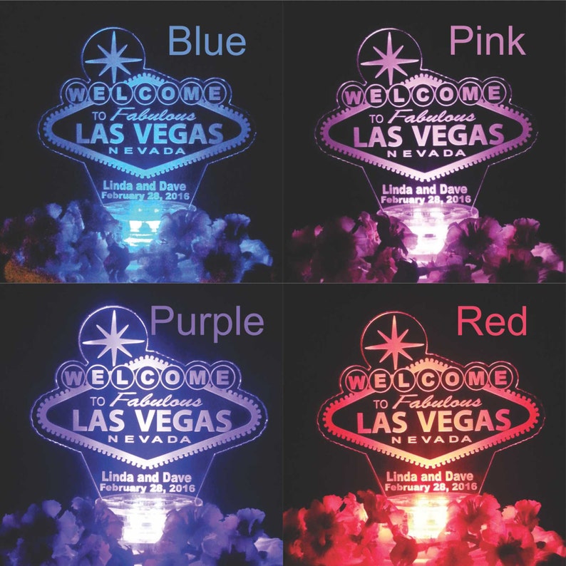 Personalized Las Vegas Sign LED Acrylic Wedding Anniversary - Etsy