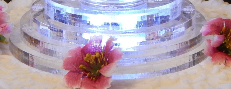 Personalized Lighted LED Double Heart Wedding Cake Topper - Etsy