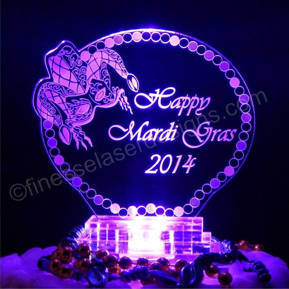 Lighted Cake TopperPalm TreeWedding Cake TopPersonalizedAcrylicLEDEngravedCustom Paper & Party ...