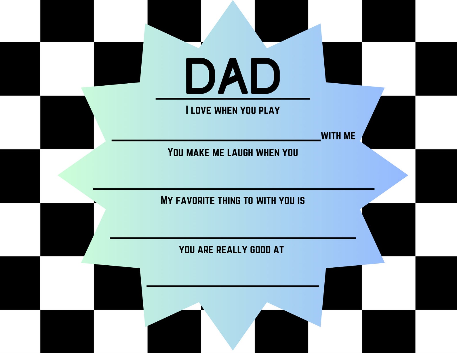 Father’s Day Digital Work Sheets Printables - Etsy