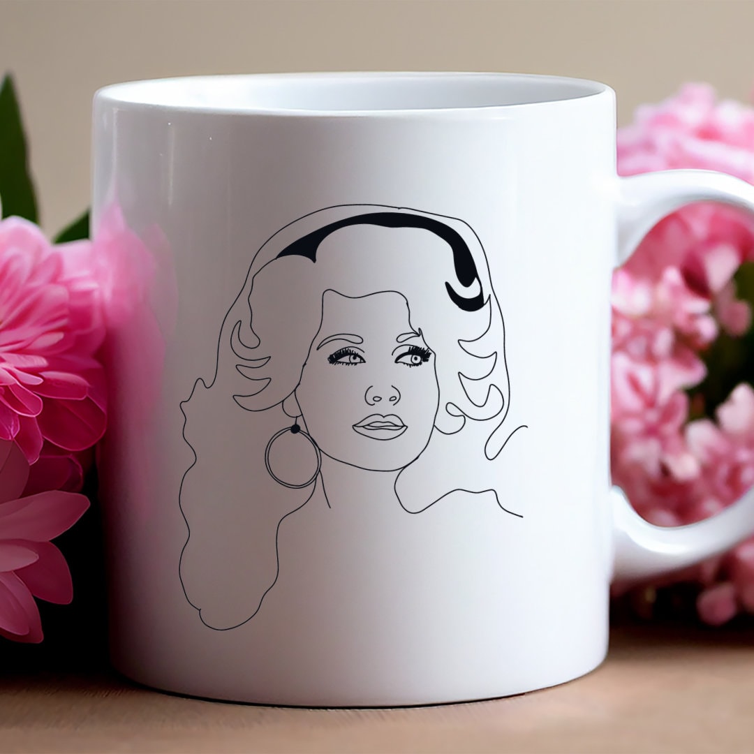 Dolly Parton Face Minimalist Outline SVG - Etsy