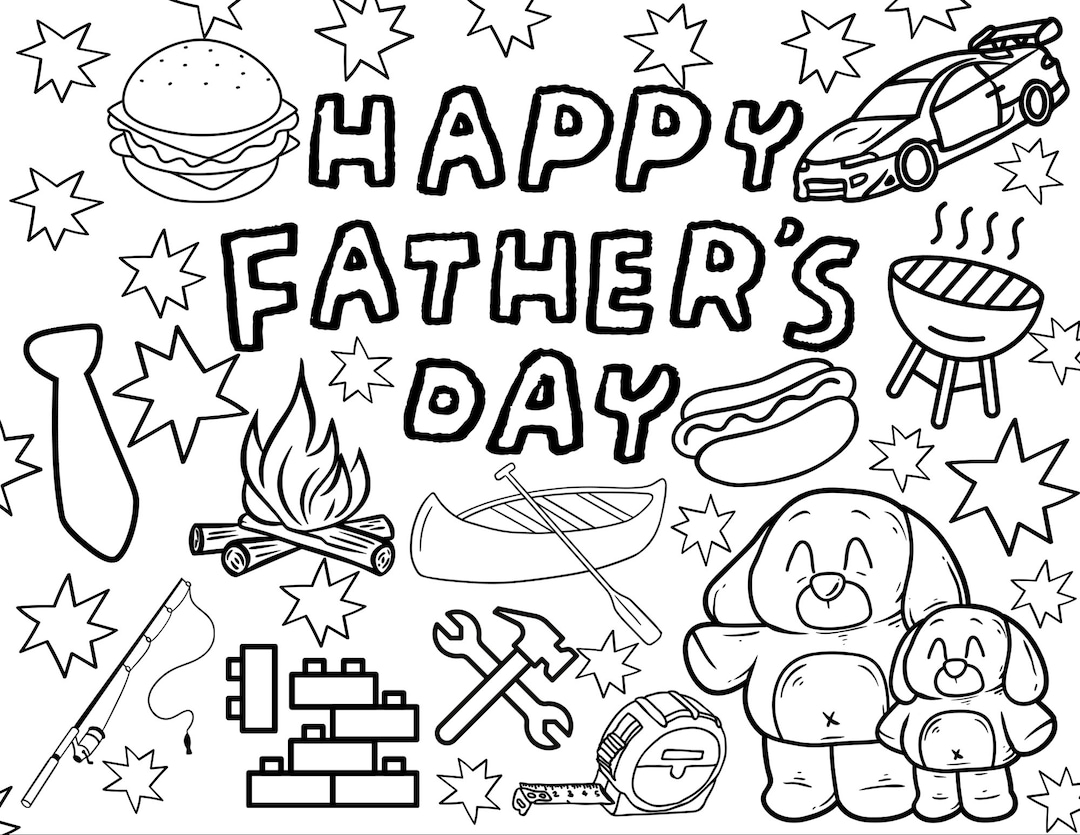 Father’s Day Digital Work Sheets Printables - Etsy